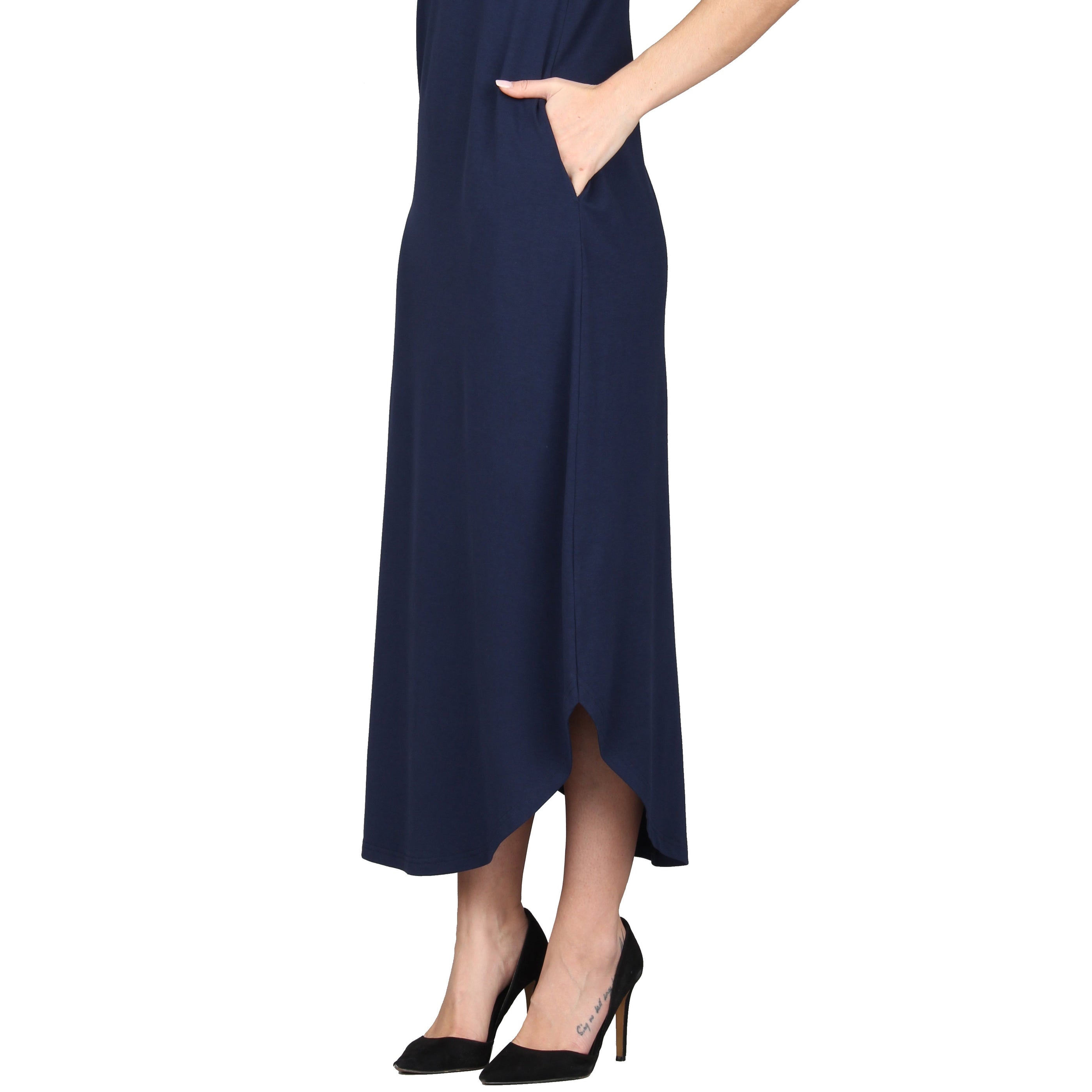 Plus Size Solid Shirt Tail Dress — Lildy.com